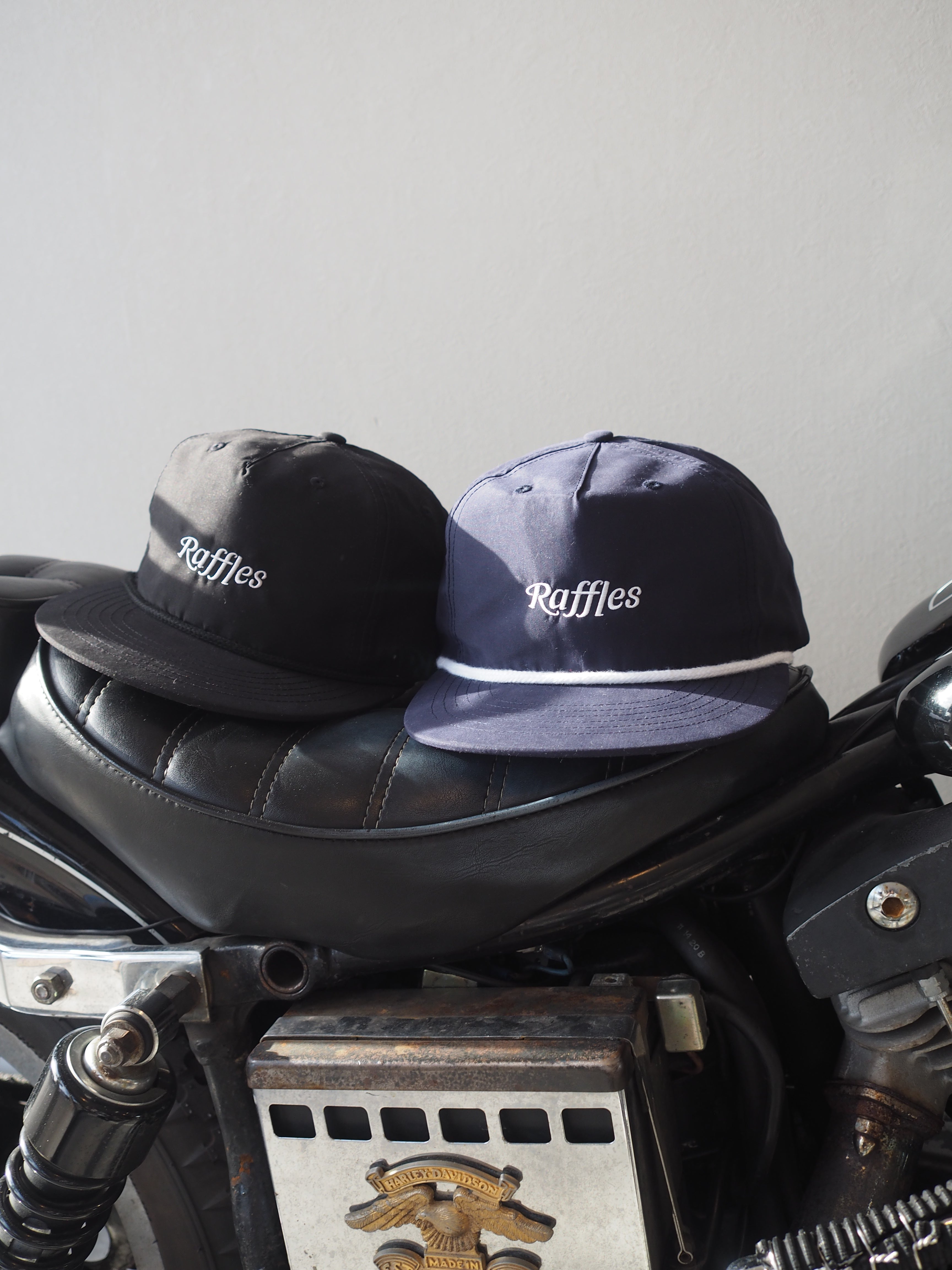 Raffles logo 5panel nylon cap ラッフルズ ロゴ 5パネルナイロンキャップ